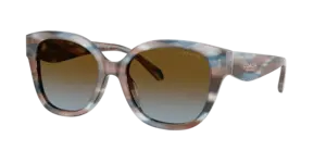 COACH Striated Bark/moss Frame Sunglasses - Brown Blue Gradient