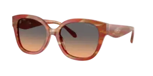 COACH Striated Bark/moss Frame Sunglasses - Smokey Peach Gradient