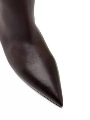 Marsèll Leather Pointed-toe Kitten-heel Boots - Brown