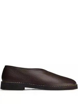 LEMAIRE Piped Square-toe Loafers - Brown