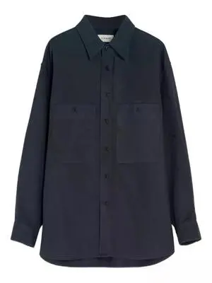 LEMAIRE Patch-pocket Twill Overshirt - Blue