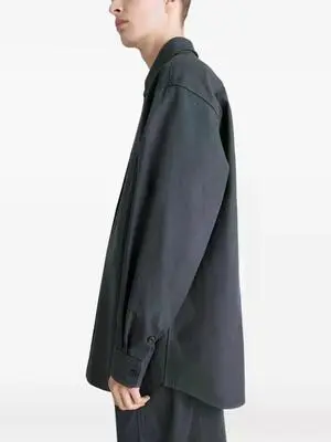LEMAIRE Patch-pocket Twill Overshirt - Blue