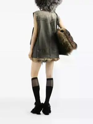 Dolce & Gabbana V-neck Leather Vest