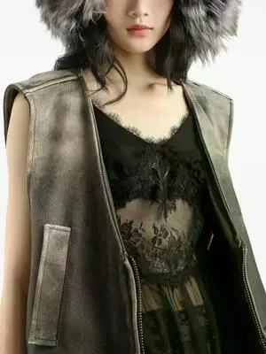 Dolce & Gabbana V-neck Leather Vest