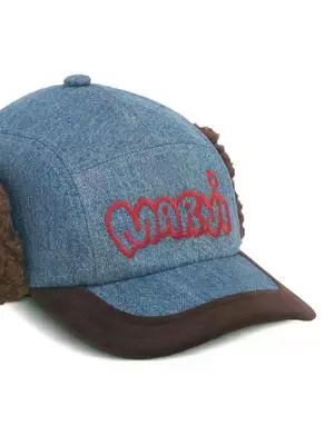 Marni Denim Baseball Cap With Ear Flaps