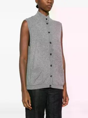 OLIVER LATTUGHI Ribbed Button-front Vest
