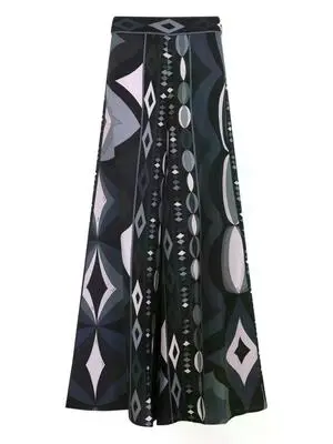 Emilio Pucci Geometric-print Silk Palazzo Pants