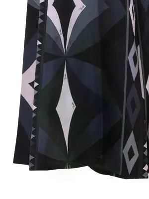 Emilio Pucci Geometric-print Silk Palazzo Pants
