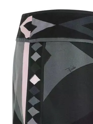 Emilio Pucci Geometric-print Silk Palazzo Pants