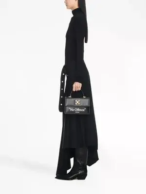 Off-White Jitney 1.4 Leather Tote Bag - Black