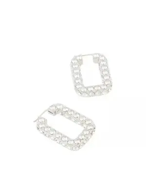 Amina Muaddi Crystal-embellished Hoop Earrings