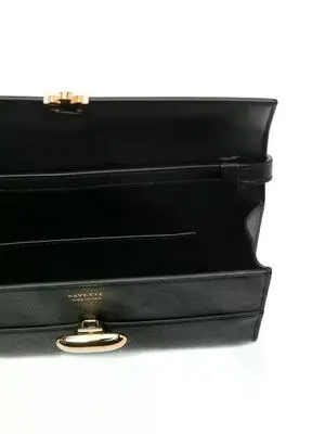 Savette Symmetry Leather Crossbody Bag - Black