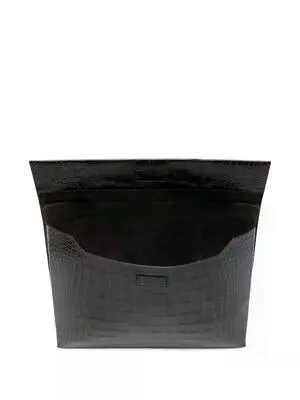 TOM FORD Crocodile-embossed Briefcase - Brown