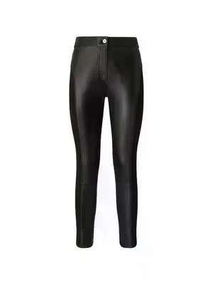 Pinko Leather-paneled Trousers - Black