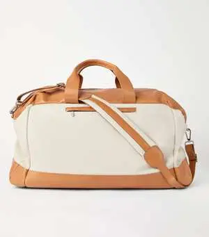 Brunello Cucinelli Grained Calfskin Two-tone Holdall