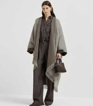 Brunello Cucinelli Cashmere Sparkling Poncho