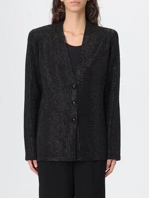 Emporio Armani Embellished Button-front Jacket - Black