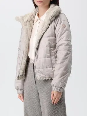 SAVE THE DUCK Textured Faux Fur Jacket - Ivory