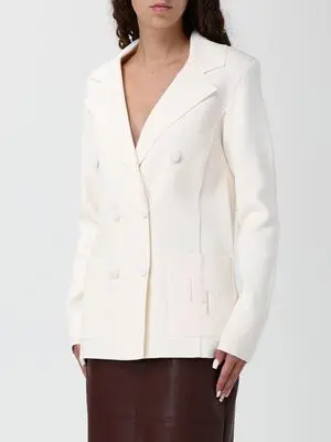 Elisabetta Franchi Double-breasted Jacket - Milk