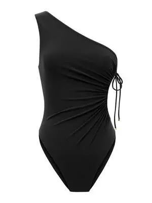 Saint Laurent One-shoulder Swimsuit - Black