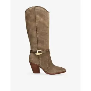 Dolce Vita Jody Suede Heeled Boots - Khaki