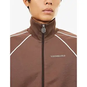 A BATHING APE Line Camo Logo-plaque Woven Track Jacket