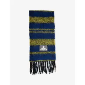 VIVIENNE WESTWOOD Chunky Striped Wool-blend Scarf - Yellow