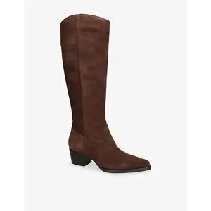 Dolce Vita Virona H2o Suede Heeled Boots - Dark Brown