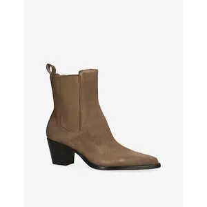 Dolce Vita Shadie H2o Suede Heeled Ankle Boots - Mid Brown