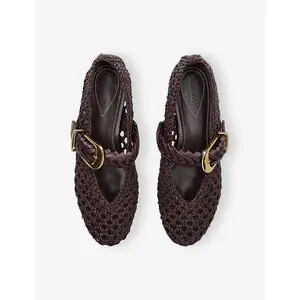 Zimmermann Helix Ballerina Leather Flats - Dark Brown