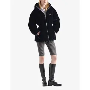 Prada Velvet Down Jacket - Blue