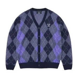 PALACE X Fred Perry Argyle Cardigan