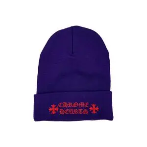 Chrome Hearts Script Beanie - Purple