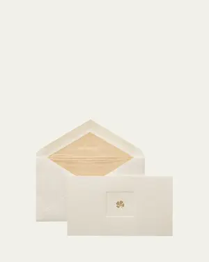 Smythson Clover Icon Notelet Cards, Box Of 10 - One-color