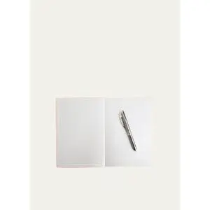 ROYCE NEW YORK Monogrammed Leather Bound Executive Notebook, Personalized - Light Pink