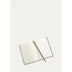 ROYCE NEW YORK Monogrammed Leather Bound Executive Notebook, Personalized - Light Pink