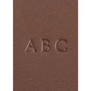 ROYCE NEW YORK Monogrammed Leather Bound Executive Notebook, Personalized - Light Pink
