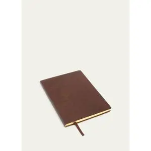 ROYCE NEW YORK Monogrammed Leather Bound Executive Notebook, Personalized - Light Pink