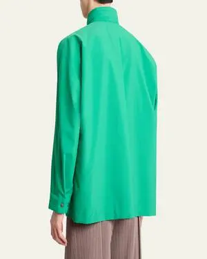 Issey Miyake Padded Snap-front Shirt