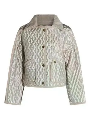 Burberry Quilted Corduroy-trimmed Jacket