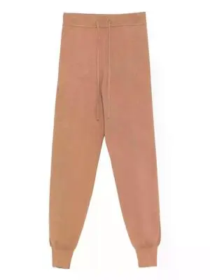 TWINSET Knitted Drawstring Trousers With Cuffed Hems