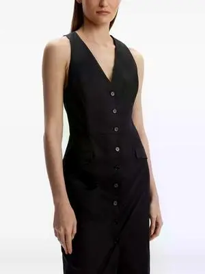12 STOREEZ Button-fastening Dress - Black