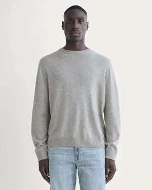Everlane Cashmere Crew Neck Sweater - Light Heather Grey