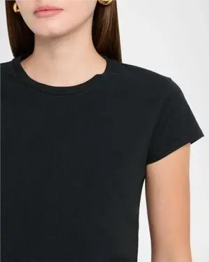 THE ROW Tori Shrunken T-shirt - Black