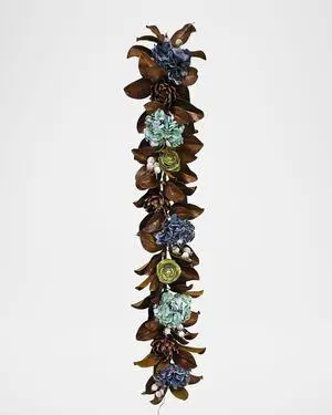 WINWARD HOME 60" Hydrangea & Magnolia Leaf Garland - Multicolor