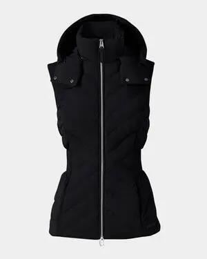 Mackage Hoshi Light Down Vest With Detachable Hood - Black