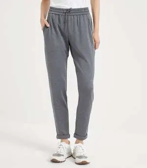 Brunello Cucinelli Cotton-silk French Terry Sweatpants
