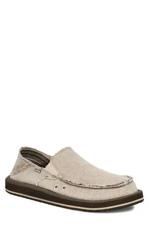 Sanuk Donny Hemp Two-tone Convertible Slip-on - Natural