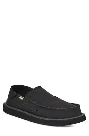 Sanuk Donny Canvas Slip-on - Black