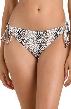 La Blanca Wild Whispers Adjustable Loop Bikini Bottoms - Taupe